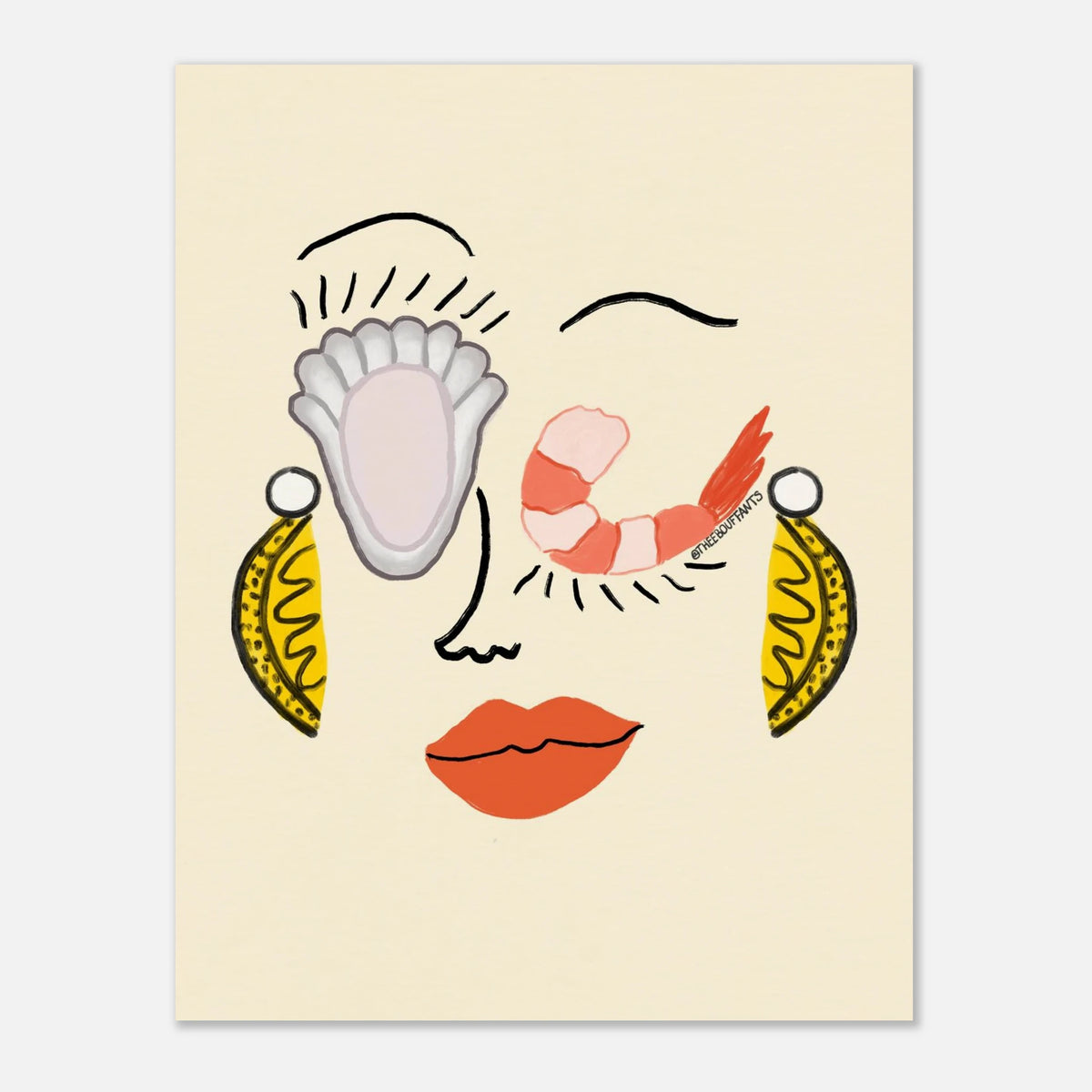 Seafood Face Print – Bouffants And Broken Hearts