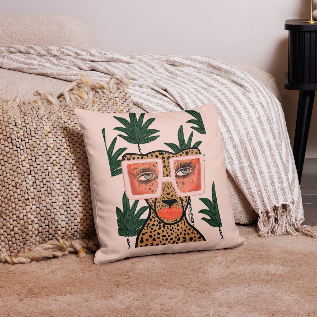 Tropical Glam Cat Pillow Bouffants And Broken Hearts